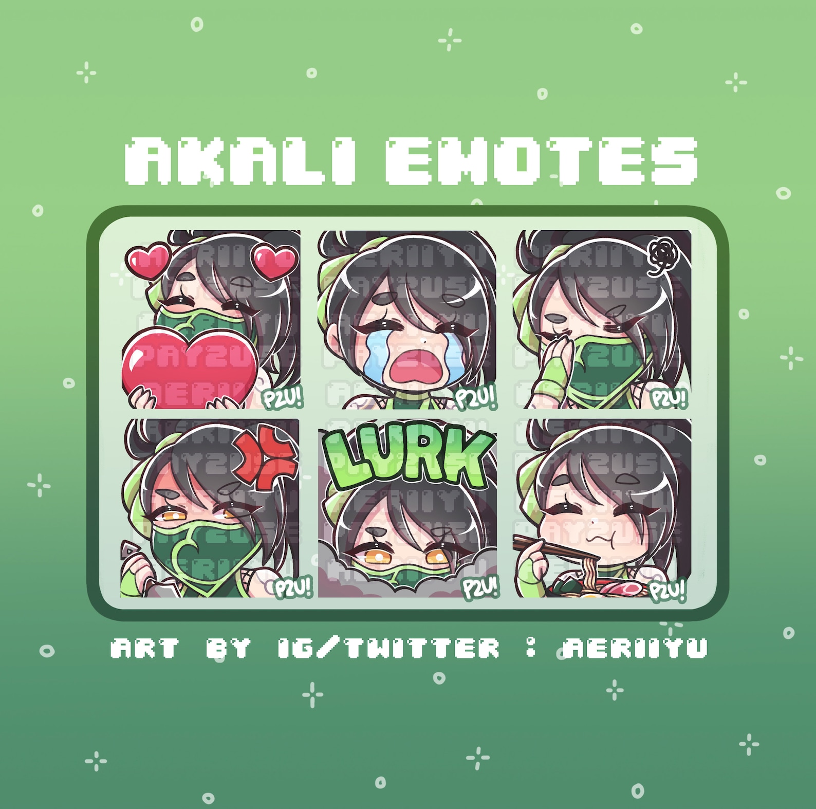 Akali Emotes for Twitch and Discord - Etsy