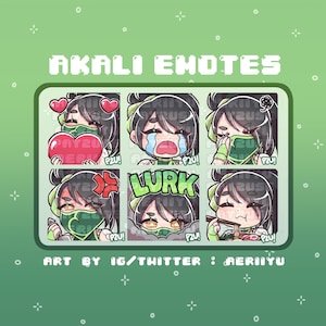 Akali Emotes for Twitch and Discord - Etsy