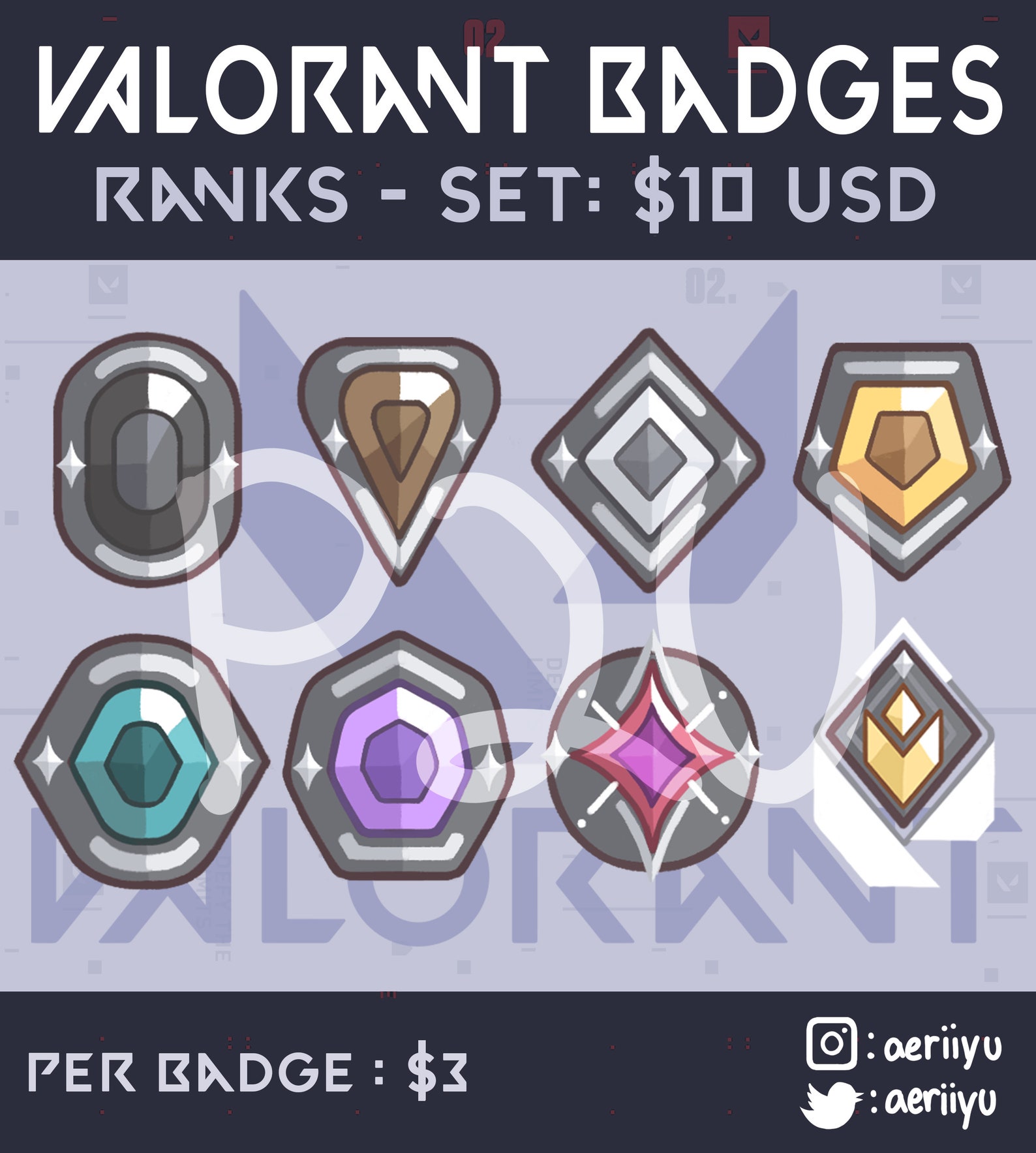 Valorant Emotes and Badges - Etsy