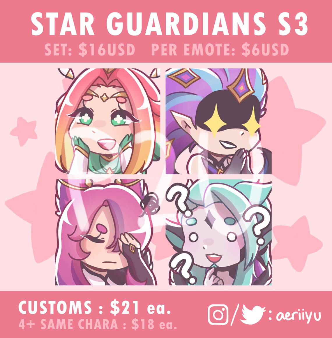 Star Guardian Emotes Set 3 - Etsy