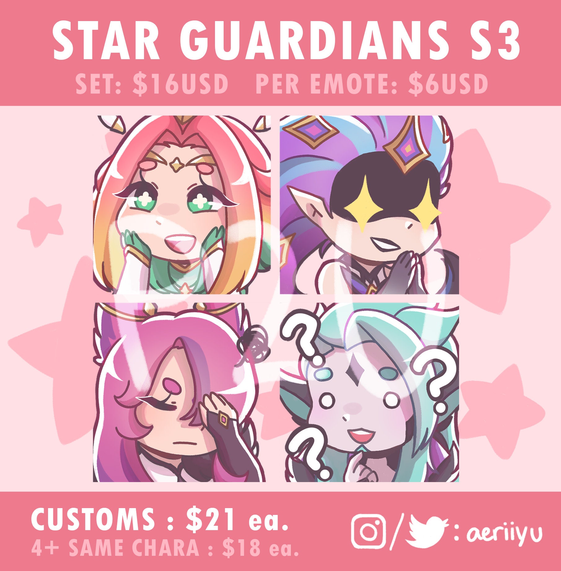 Art & Collectibles League of legends Twitch Emotes Star guardian Rakan ...