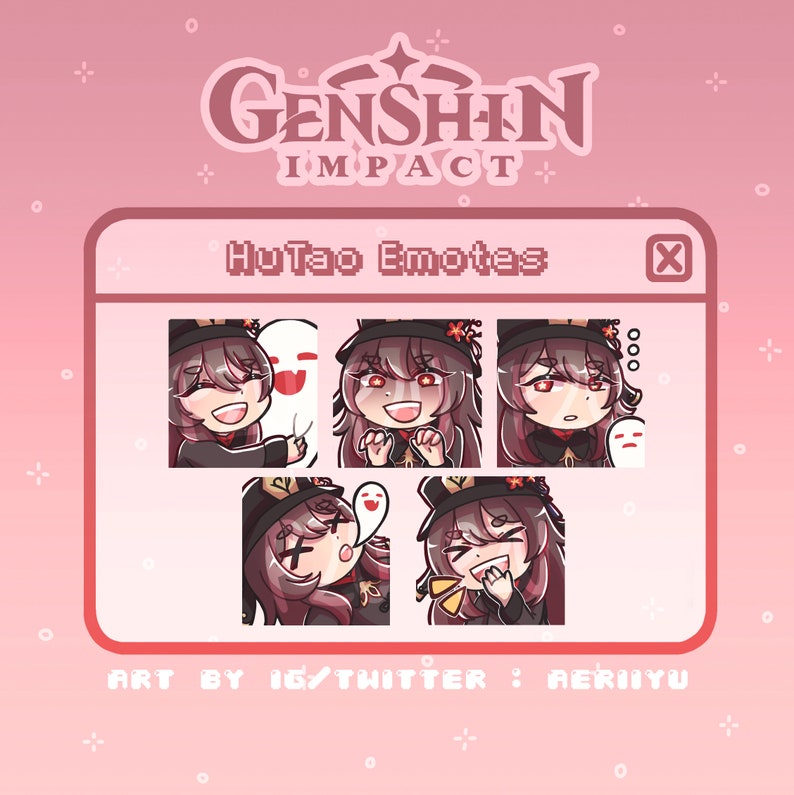 Hu Tao Emotes - Etsy