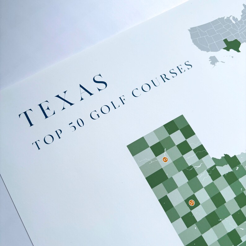 Texas Golf - Green Map of the State's Top 50 Golf Courses - Texan ...