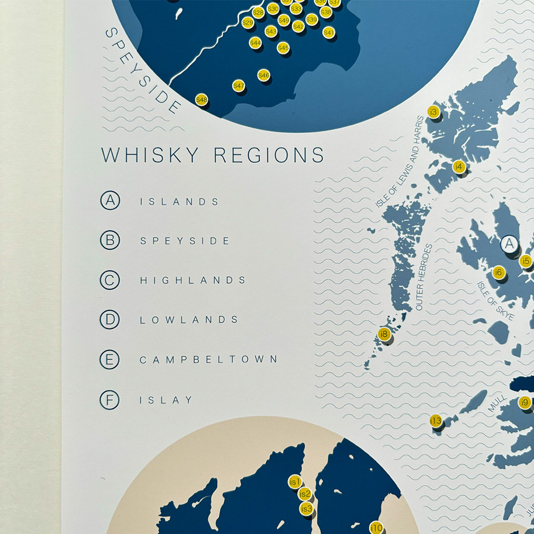 Mapa de whisky de Escocia, mapa de regiones y destilerías, actualizado ...