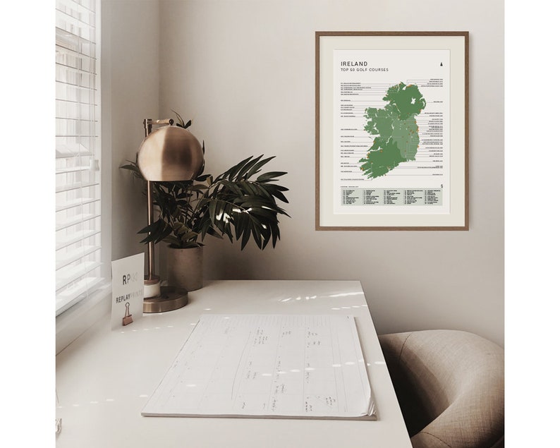 Ireland Golf Map – 2026 Top 50 Courses and Checklist List - Etsy UK