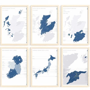 6 X World Whisky Map 2023 . Japanese Whisky . Whisky Art . Irish Whisky ...