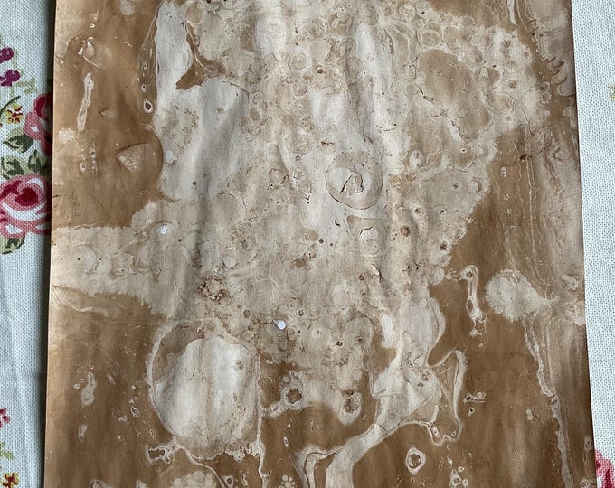 15 X Handmade Tea Stained Paper, Tea Dyed, Marble Effect, Uneven Stain ...