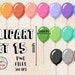 Balloons Clipart in Rainbow Colors, Instant Digital Download,clipart ...