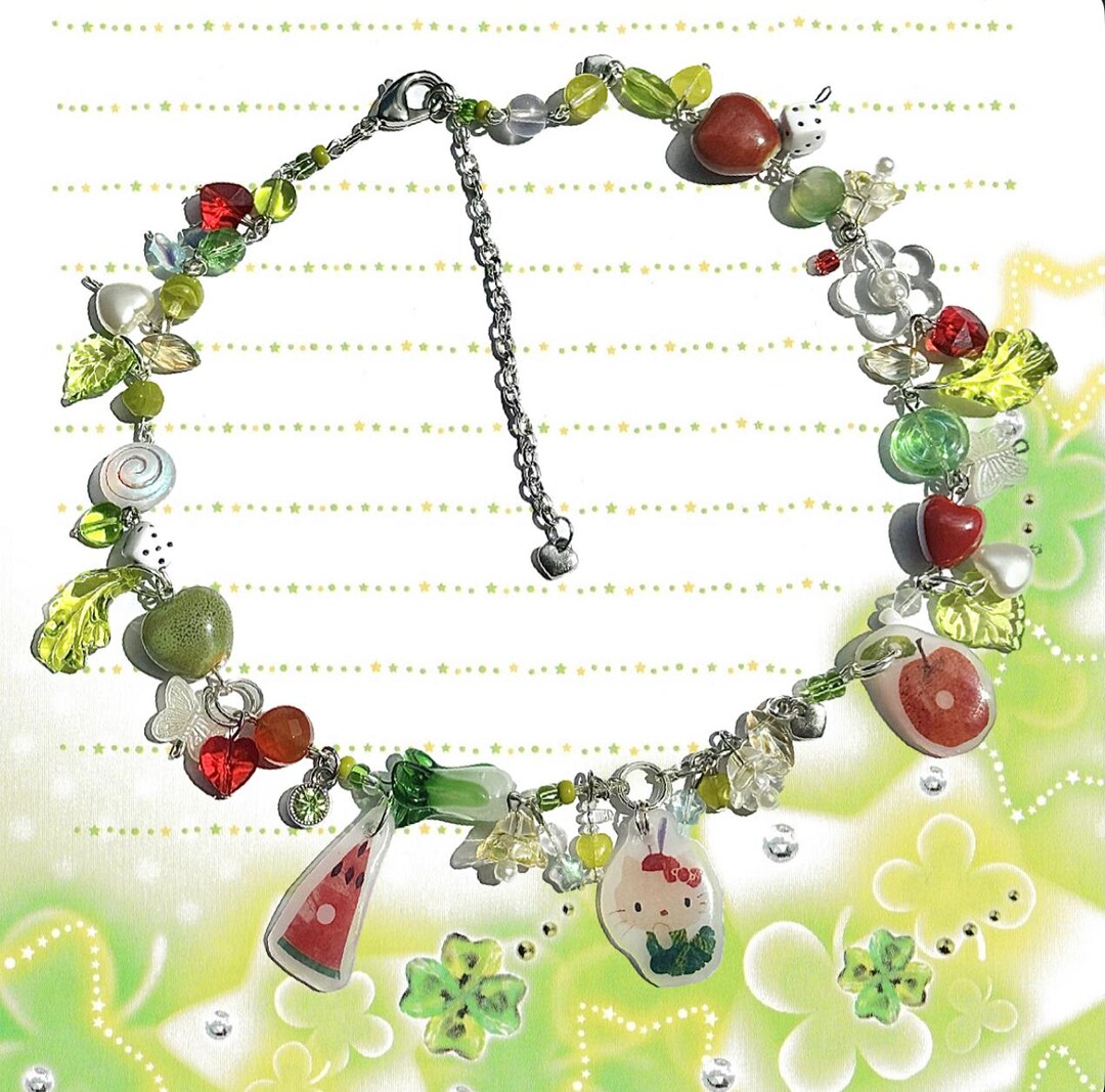 The Very Hungry Caterpillar X Hello Kitty Beaded Necklace - Etsy