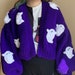 Ghost Halloween Knit Cardigan, Handknitted Halloween Sweater, Dark ...