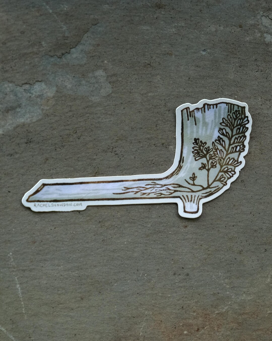 Clay Pipe Single Vinyl Sticker, Victorian Mudlark Linocut Art, Vintage ...