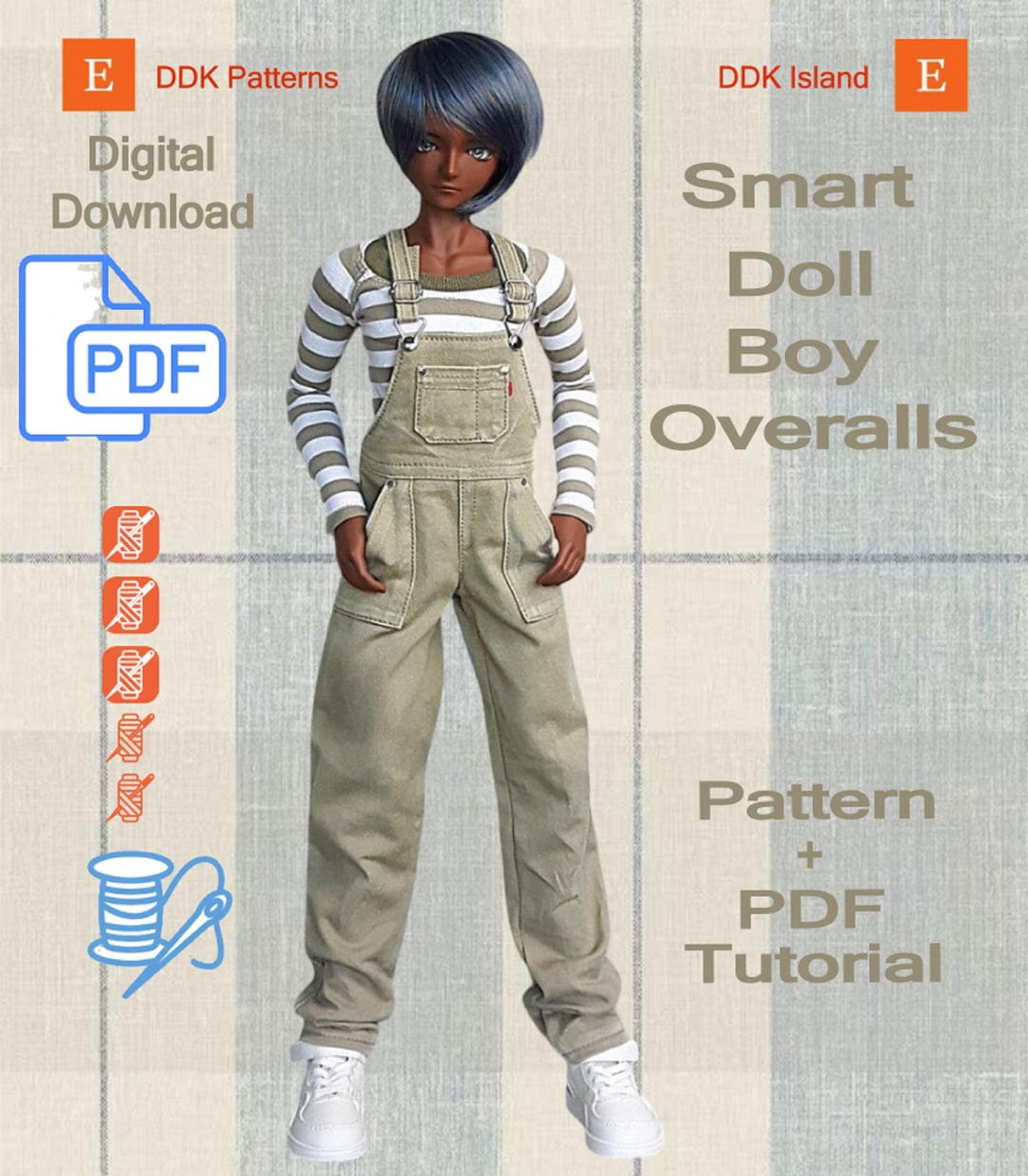 Smart Doll Boy Overalls Pattern – Digital Sewing Pattern - Etsy