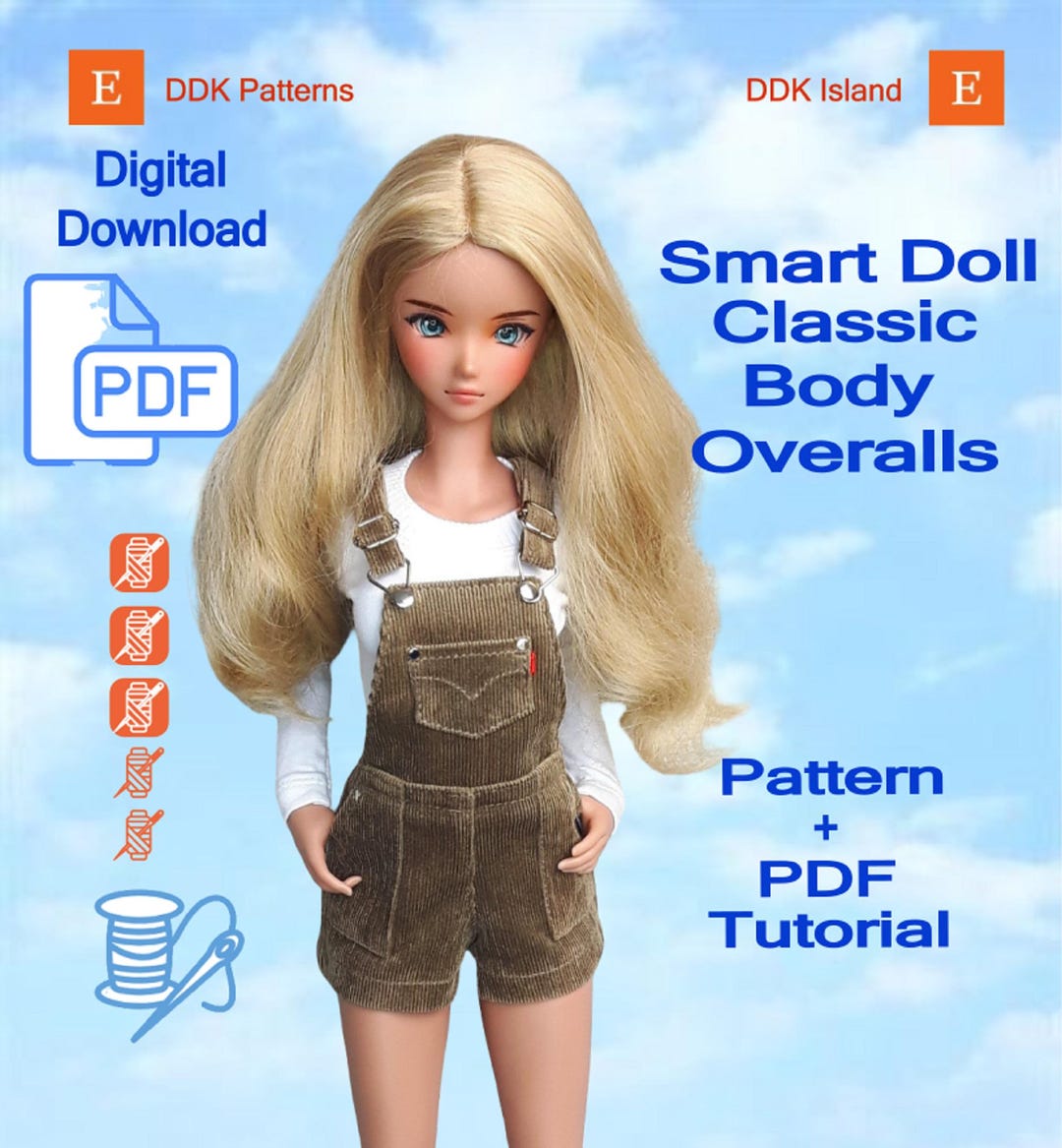 Smart Doll Short Overalls Pattern – Digital Sewing Pattern - Etsy