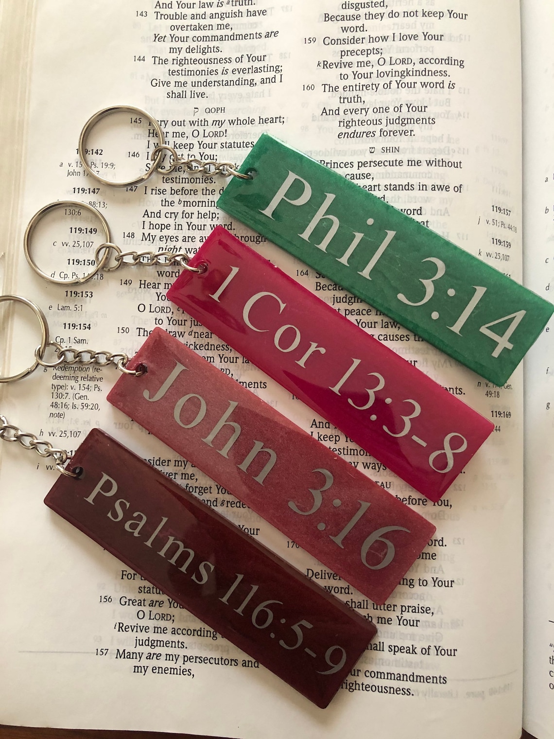 Custom Made Bible Verse Keychains - Etsy UK