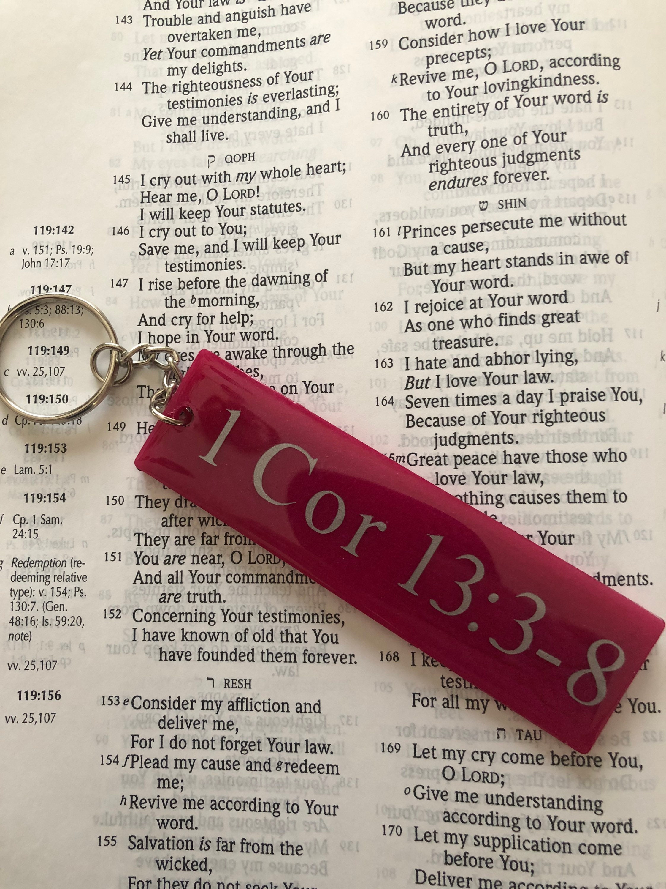 Custom Made Bible Verse Keychains - Etsy UK