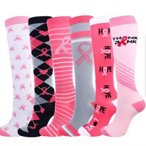 Cutieful Therapeutic Compression Socks Breast Cancer - Etsy