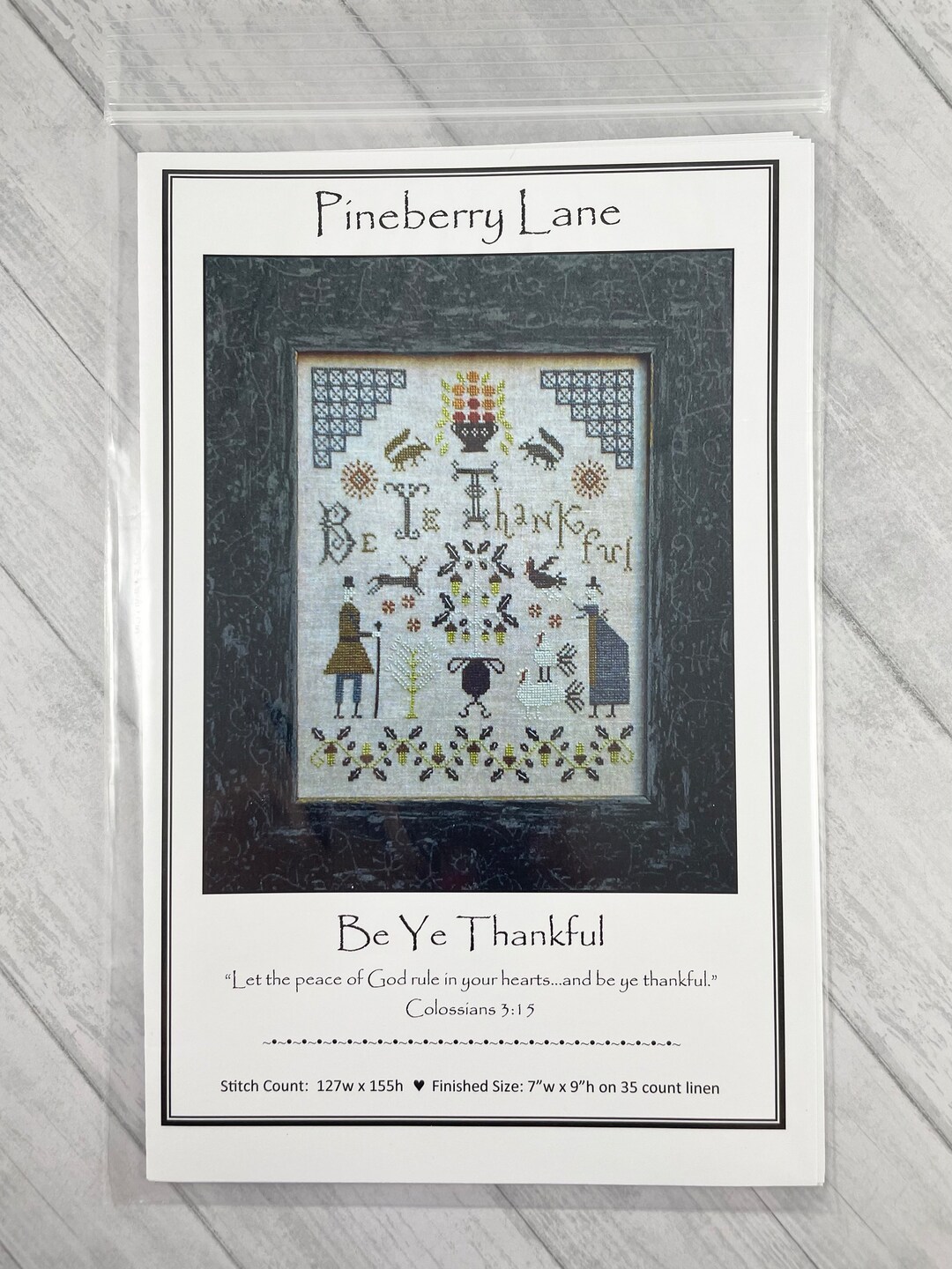 Be Ye Thankful by Pineberry Lane Paper Cross Stitch Pattern - Etsy