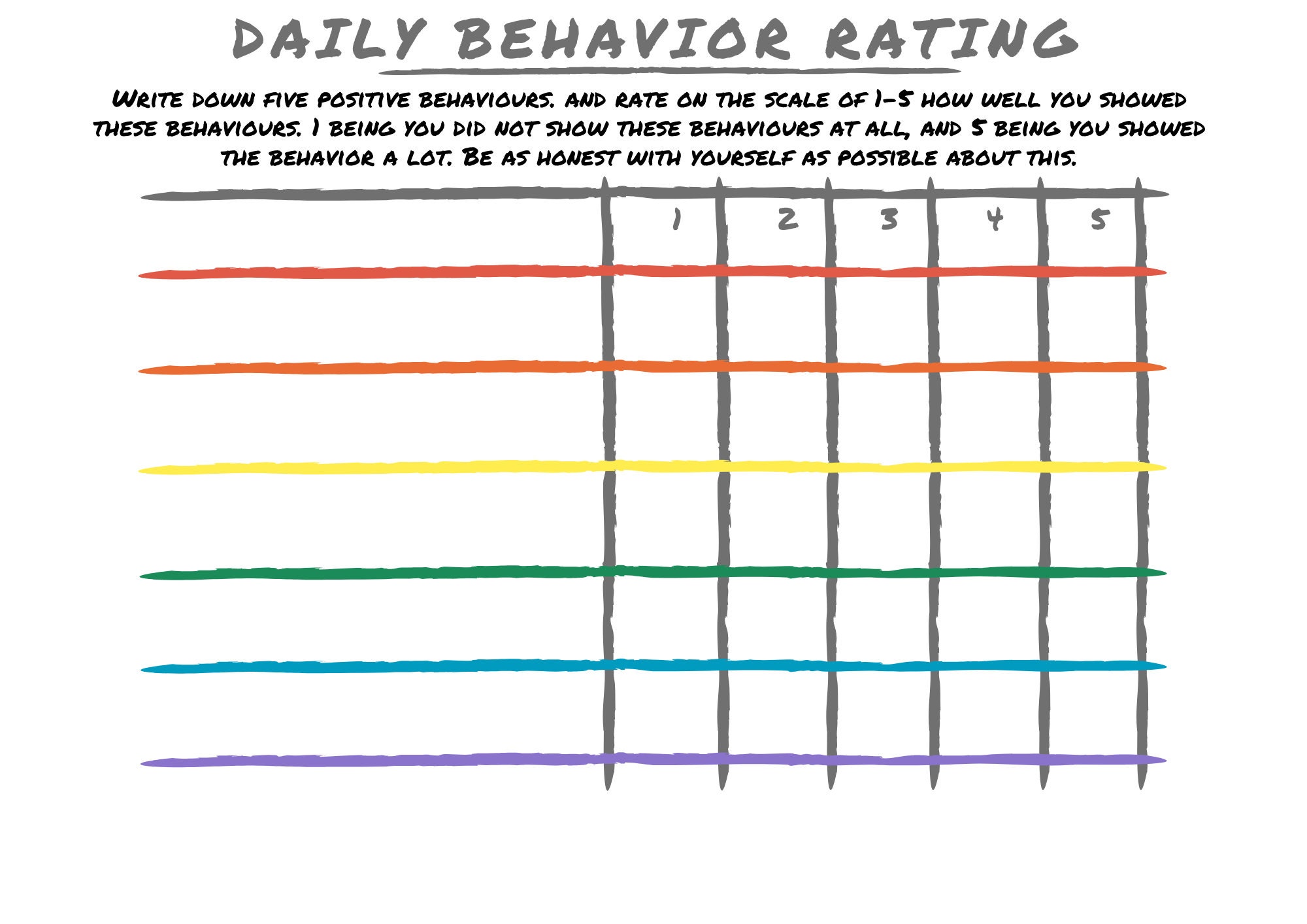 Behaviour Tracker | Behaviour Chart | Daily Childrens Tracker | Kids ...