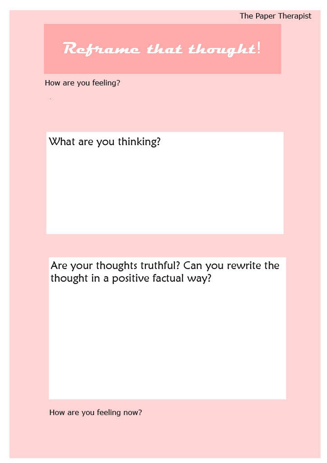 CBT Worksheet Worry Helper, Worry Diary Anxiety Worksheet Anxiety Diary ...