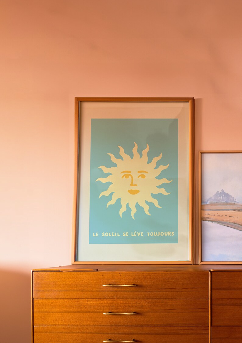 Le Soleil Print, Sun Summer Art Print, French Saying Poster, Euro ...