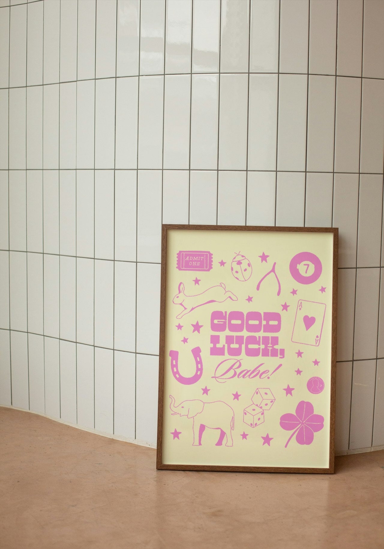 Good Luck, Babe! Print, Chappell Roan Lyrics Album Poster Lucky Symbols ...