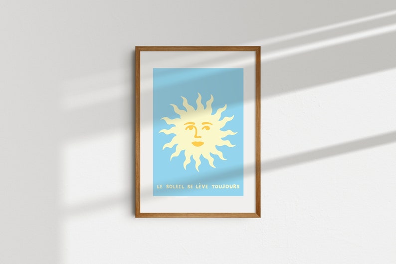 Le Soleil Print, Sun Summer Art Print, French Saying Poster, Euro ...