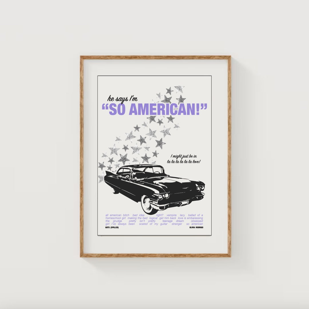 So American Guts World Tour Poster, Guts spilled Art Print, Olivia ...
