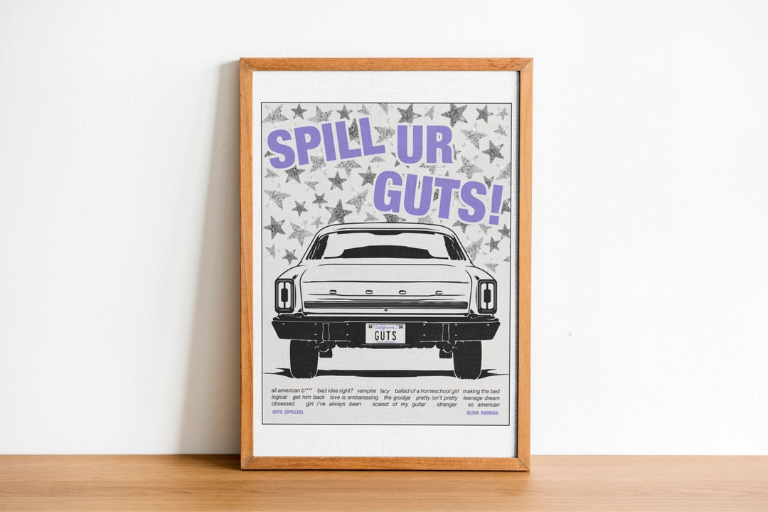 GUTS Album Poster World Tour Art Print Guts spilled Wall Art Digital ...