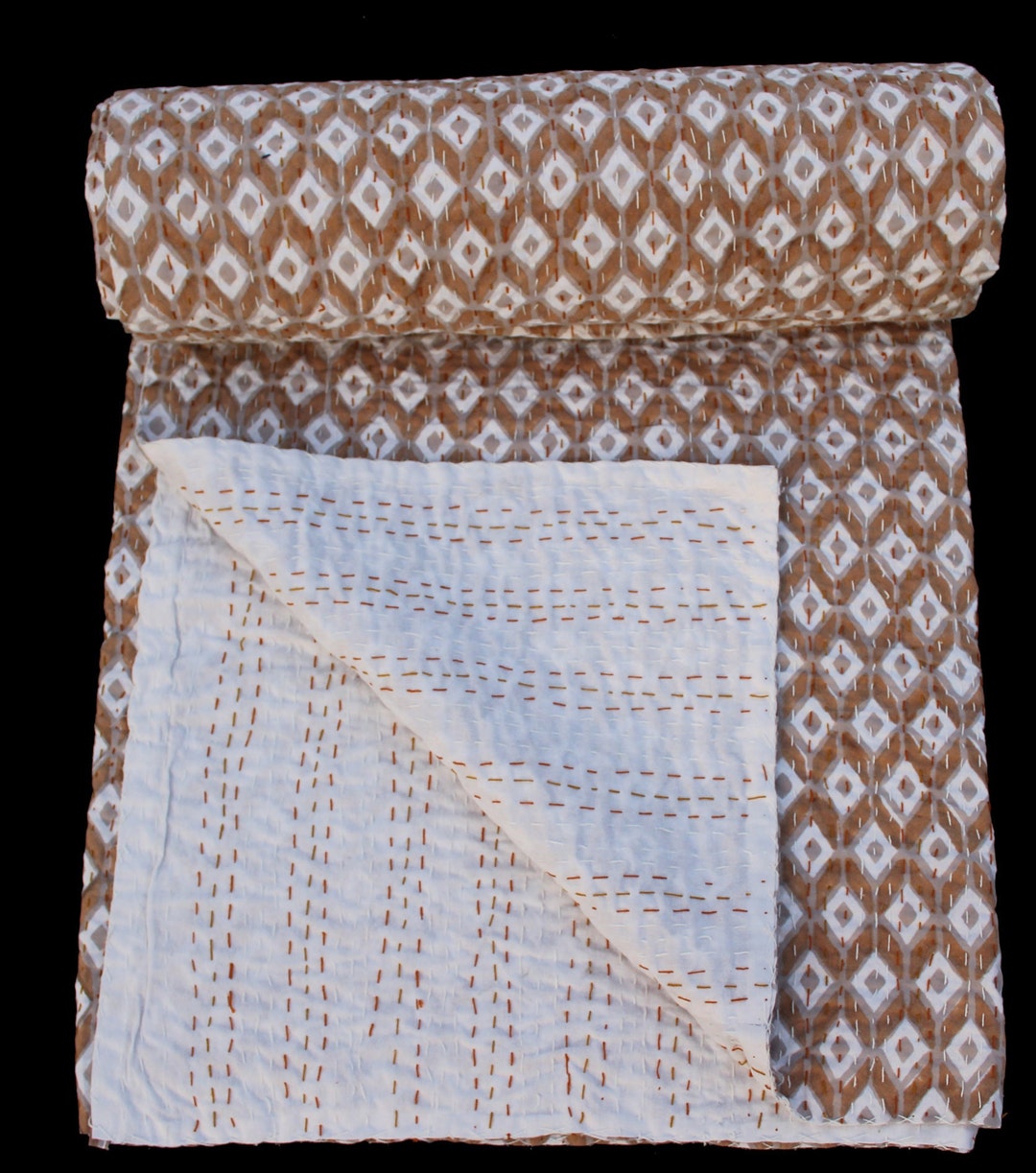 Block Print Indian Bedspread Extra Large Oversized King Bedspread ...