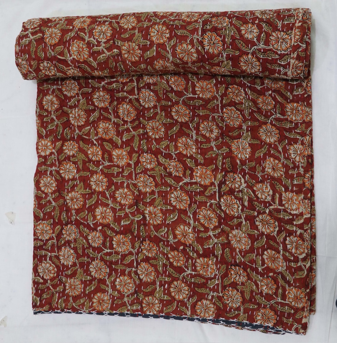 Indian Block Print Bedspread or Quilt Full Size Queen Size - Etsy