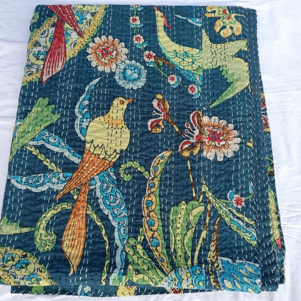 Bird King Size Bedspread - Etsy