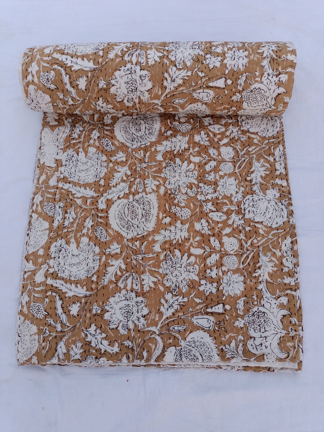 Light Weight Indian Cotton Quilt Indian Block Print Bedspread - Etsy