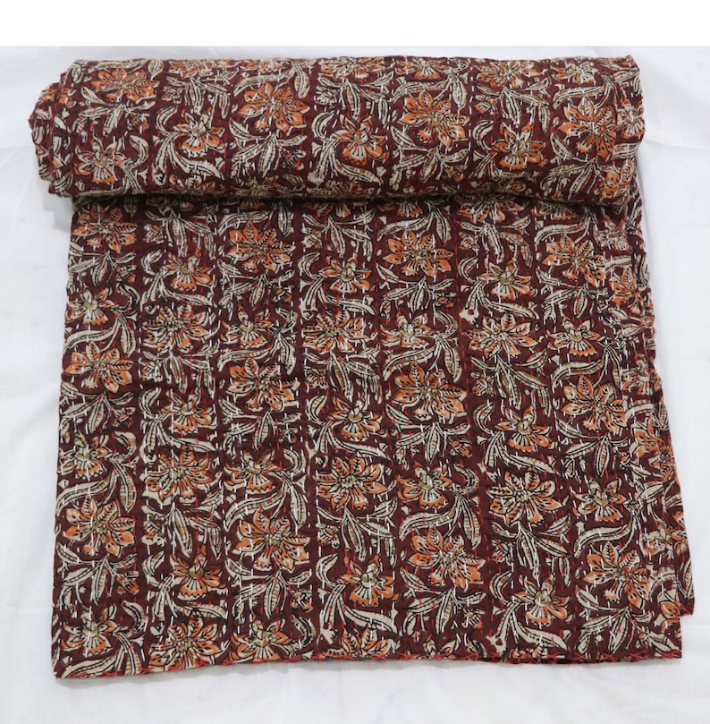 Indian Block Print Bedspread or Quilt Full Size Queen Size - Etsy