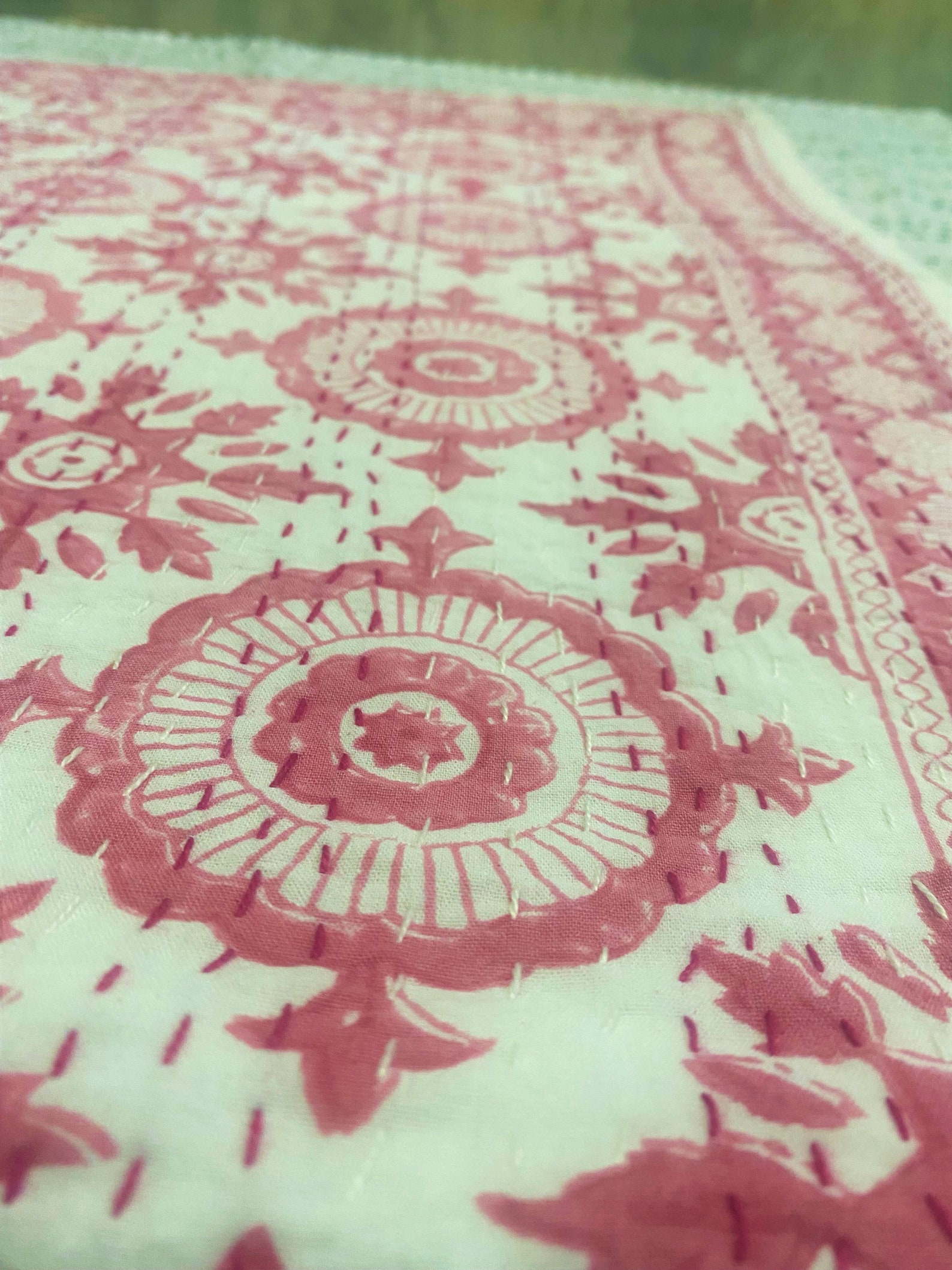 Pink and White Quilt Modern Pink Quilt Full Size Roller Rabbit | Etsy