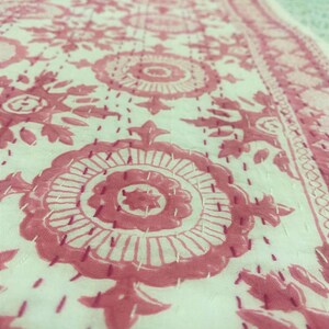 Pink and White Quilt Modern Pink Quilt Full Size Roller Rabbit | Etsy