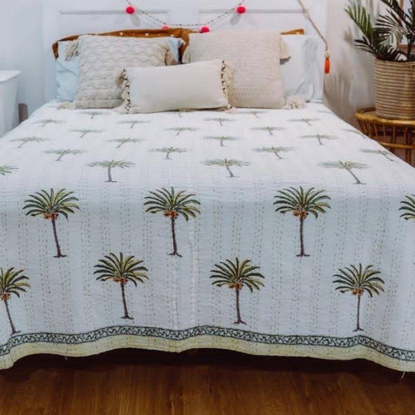 Palm Tree Coverlet - Etsy
