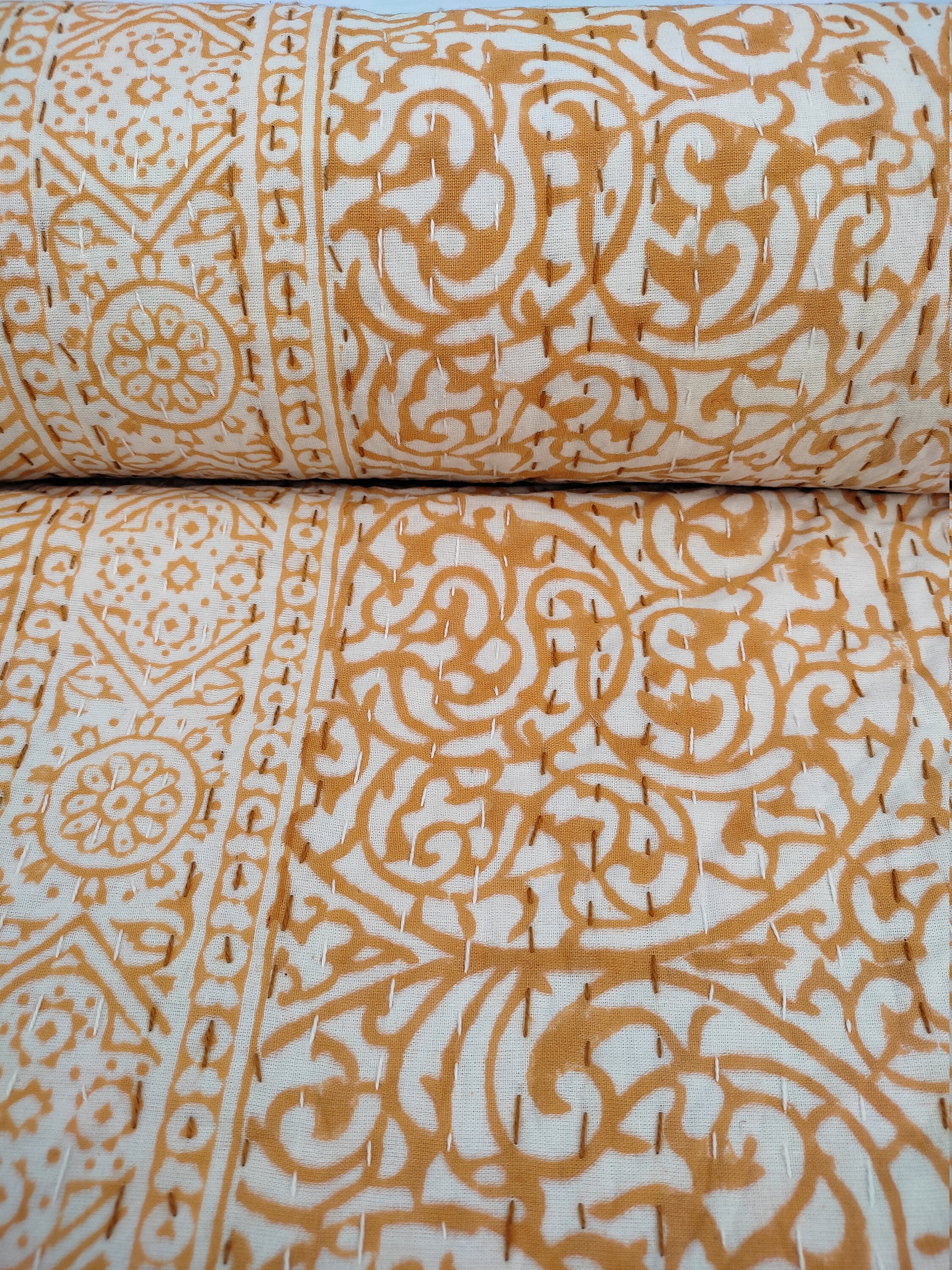 Indian Block Print Bedspread or Quilt Full Size Queen Size | Etsy