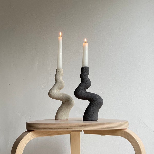 Ceramic Candlesticks - Etsy