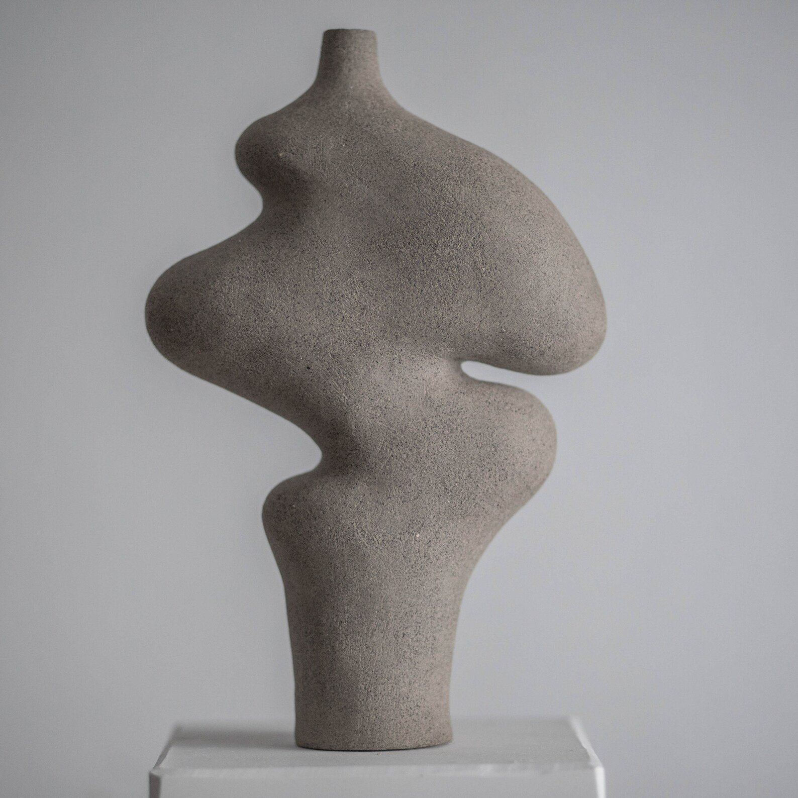 Contemporary Grey Ceramic Sculpture, Sculptural Vessel - Etsy