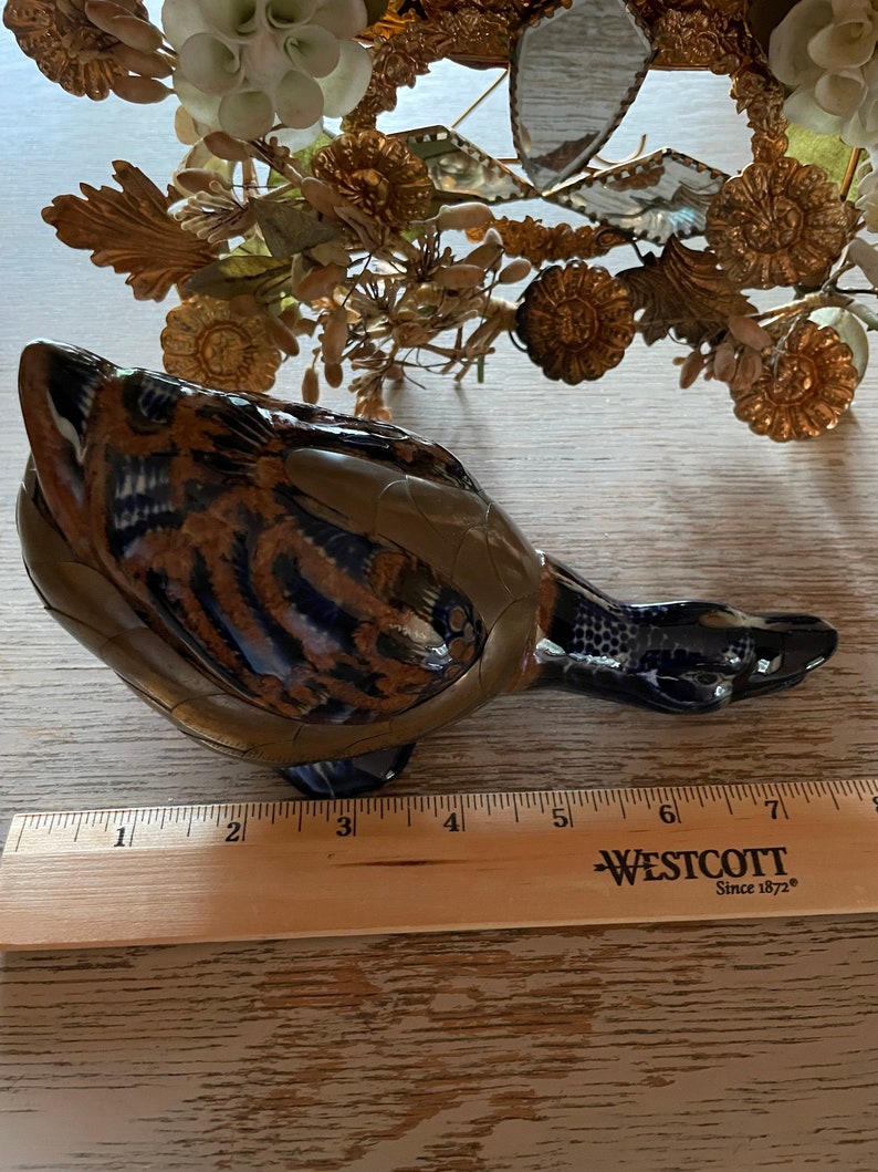 ARMORED POTTERY DUCK, Folk Art Mid Century - Etsy