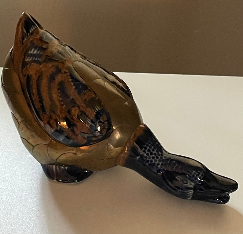 ARMORED POTTERY DUCK, Folk Art Mid Century - Etsy