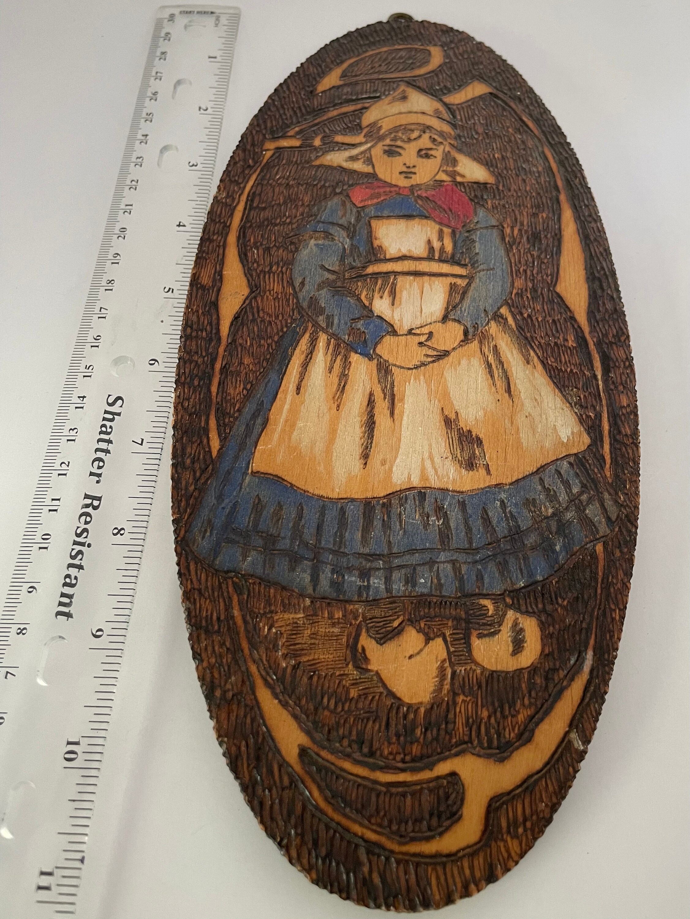 ANTIQUE FLEMISH PYROGRAPHY, Double Sided Wood Burning Art, 1900s - Etsy