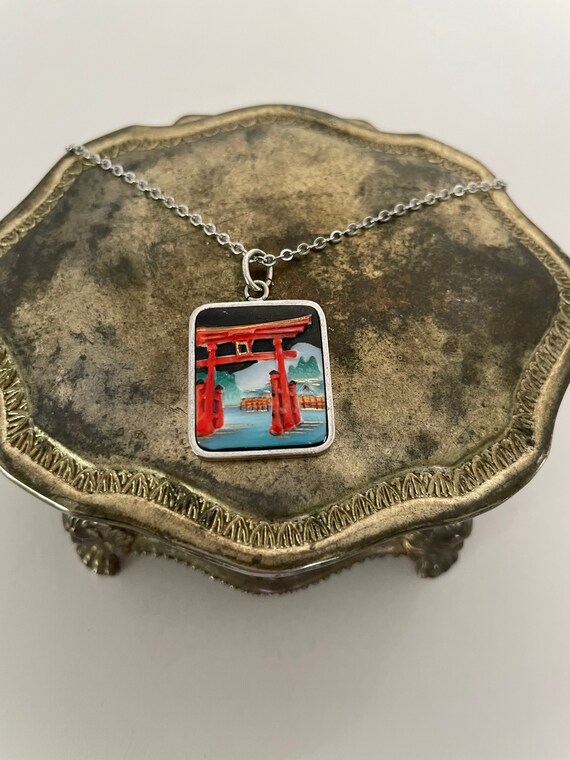 RARE VINTAGE TOSHIKANE Porcelain Pendant, Japan - Gem