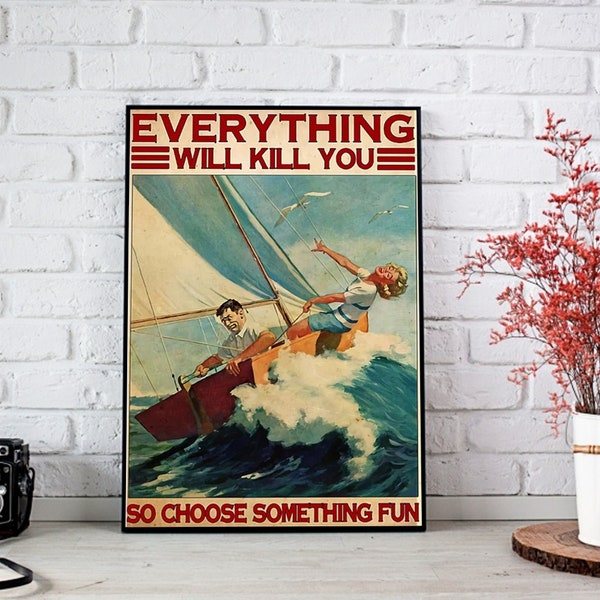 Sailing Poster - Etsy