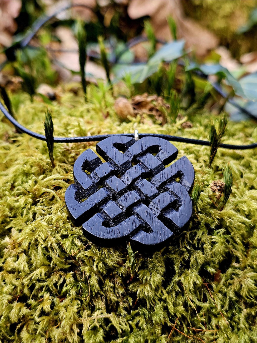 Celtic Knot Pendant Bog Oak - Etsy