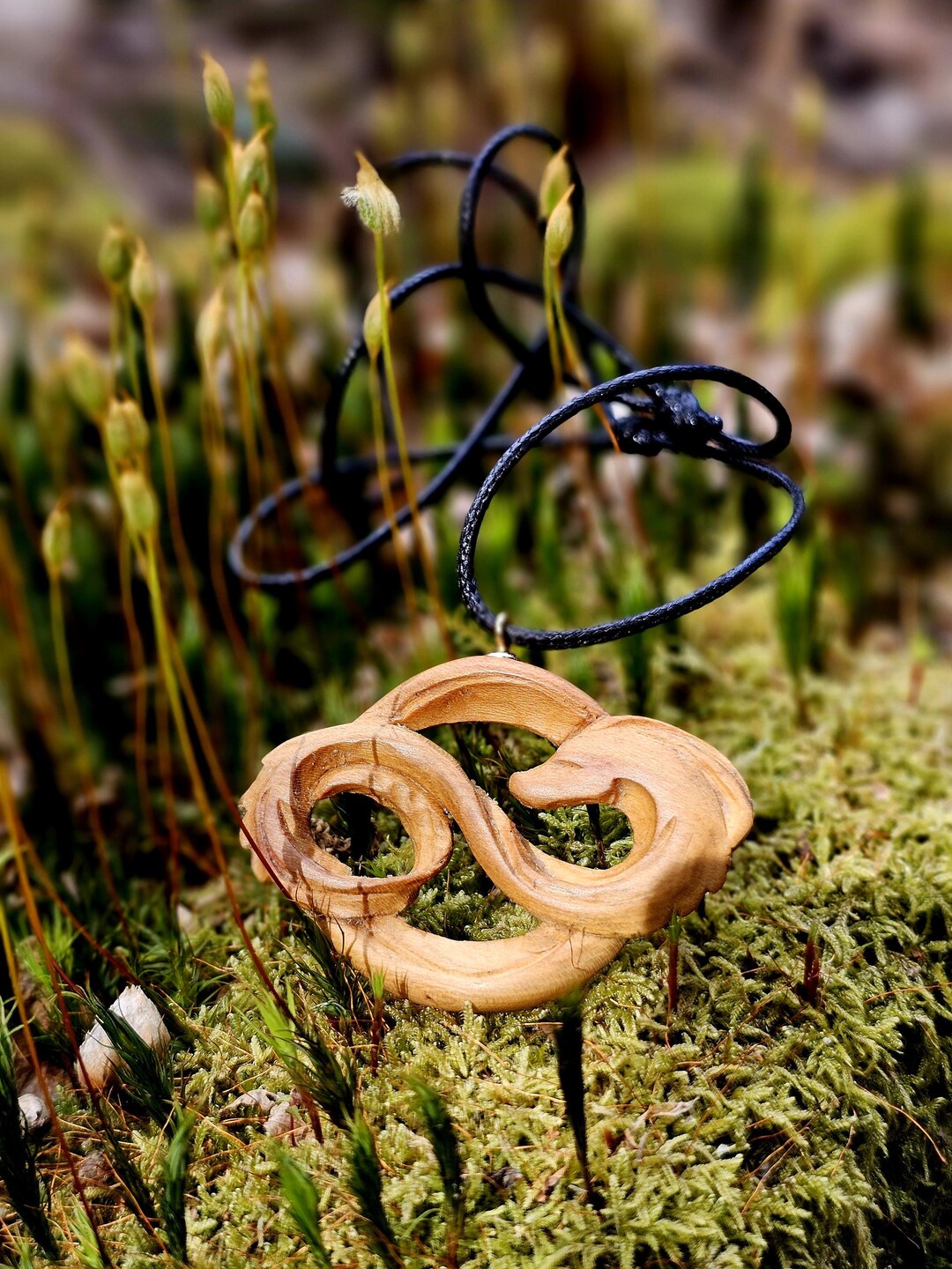 Eternal Snake Pendant Necklace Handcrafted of From Irish Blackthorn ...