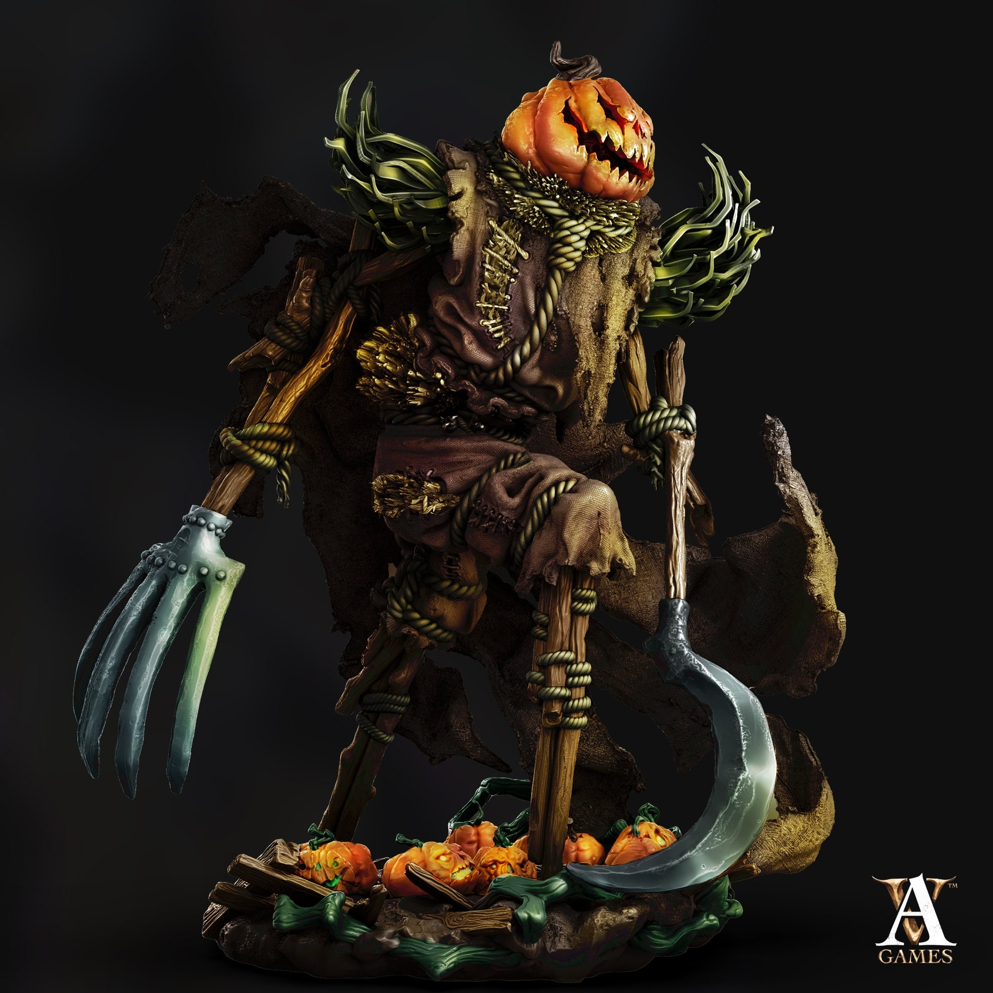Pumpkin Horror Miniature by Archvillain - Etsy