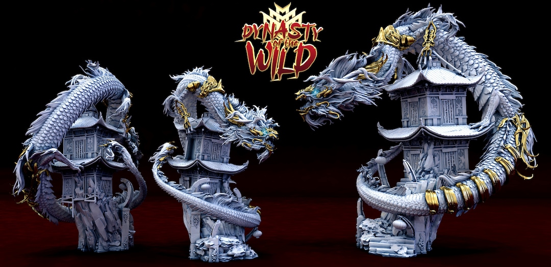 Azure Dragon Miniature by Mini Monster Mayhem - Etsy