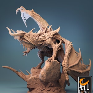 Black Dragon and Silver Dragon Miniatures by Rescale Miniatures - Etsy