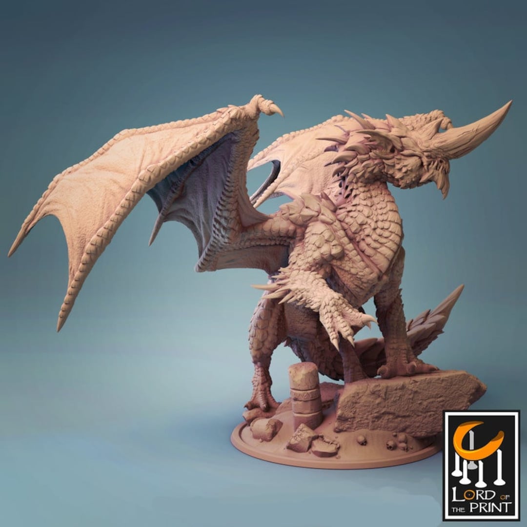 Blue Dragon Miniature by Rescale Miniatures - Etsy